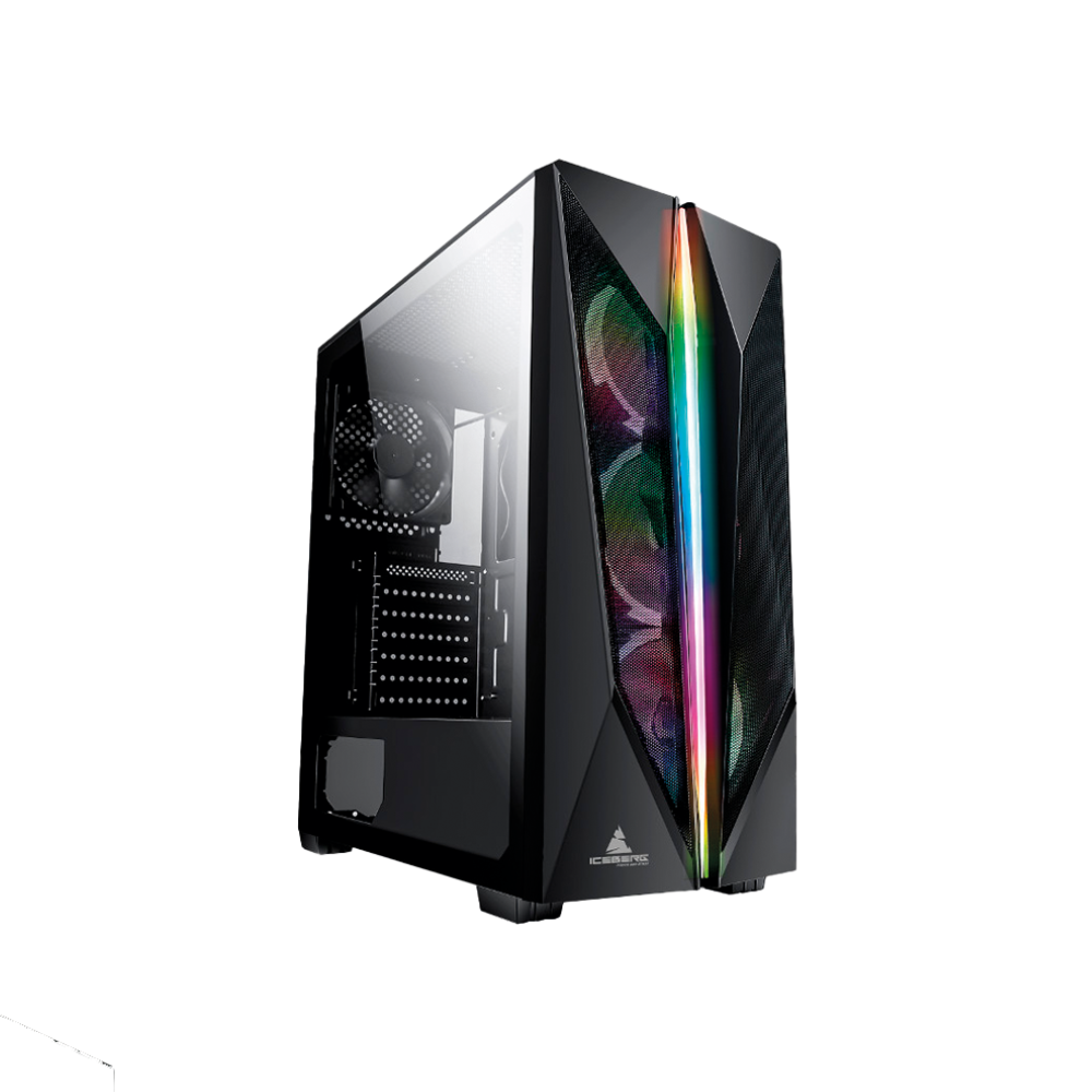 Chasis Flow X PLUS ATX con Vidrio y Frontal Malla – Compufy